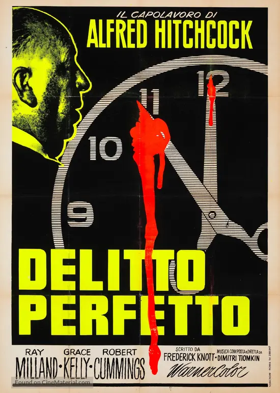 Dial M for Murder (1954) Italian re-release movie poster