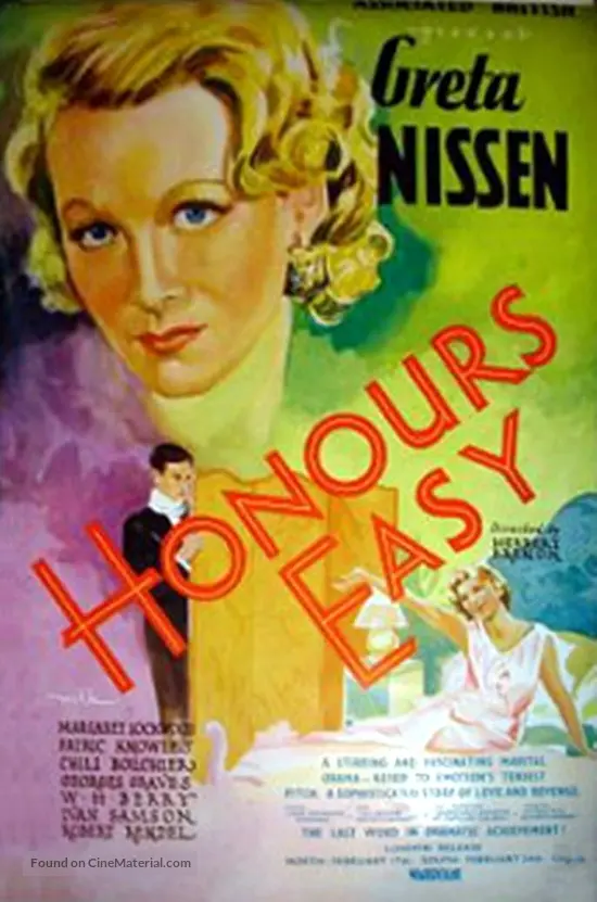 Honours Easy (1935) British movie poster