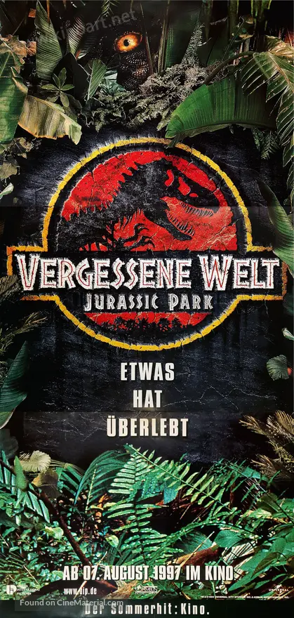 The Lost World: Jurassic Park (1997) German movie poster
