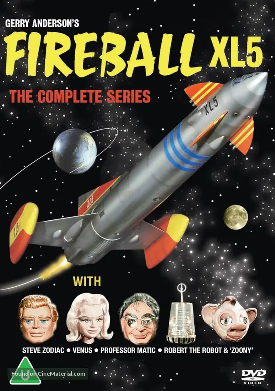 "Fireball XL5" (1962) British dvd movie cover