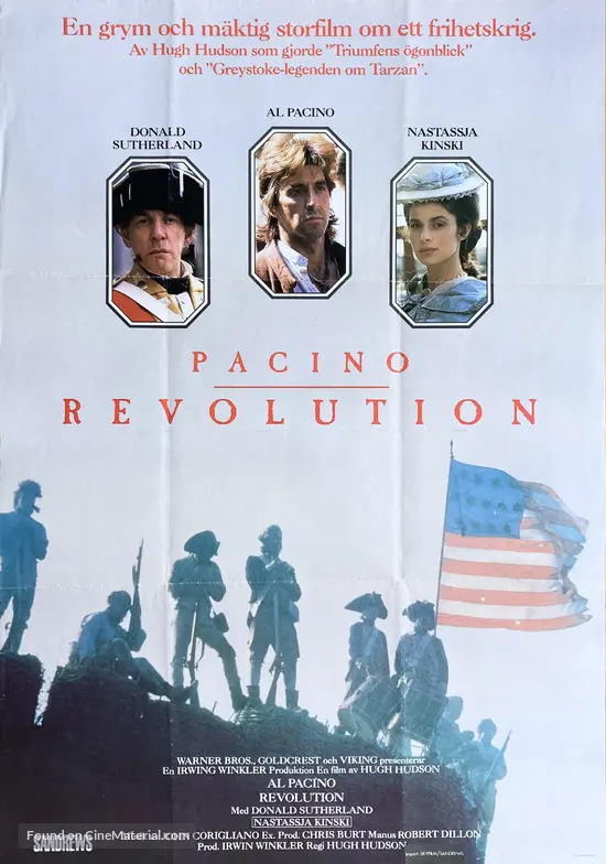 Revolution (1985) Swedish movie poster