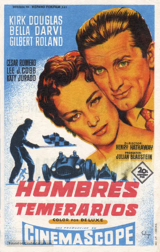 The Racers (1955) Spanish movie poster