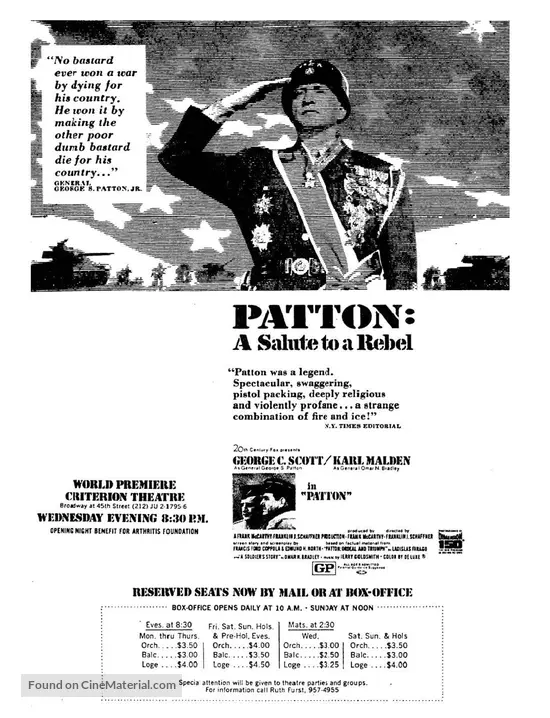 Patton (1970) newspaper ad