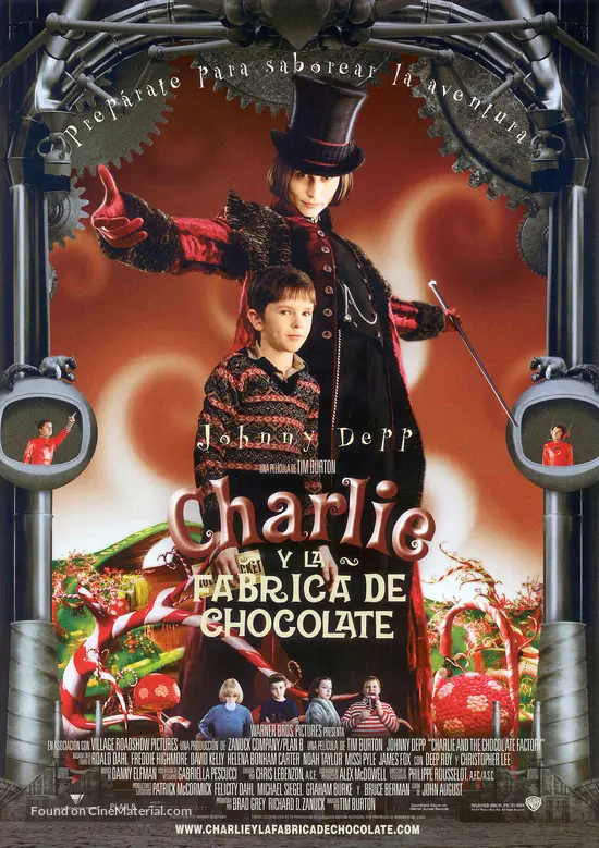 Charlie and the Chocolate Factory (2005) Spanish movie poster