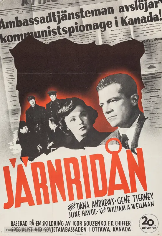 The Iron Curtain (1948) Swedish movie poster