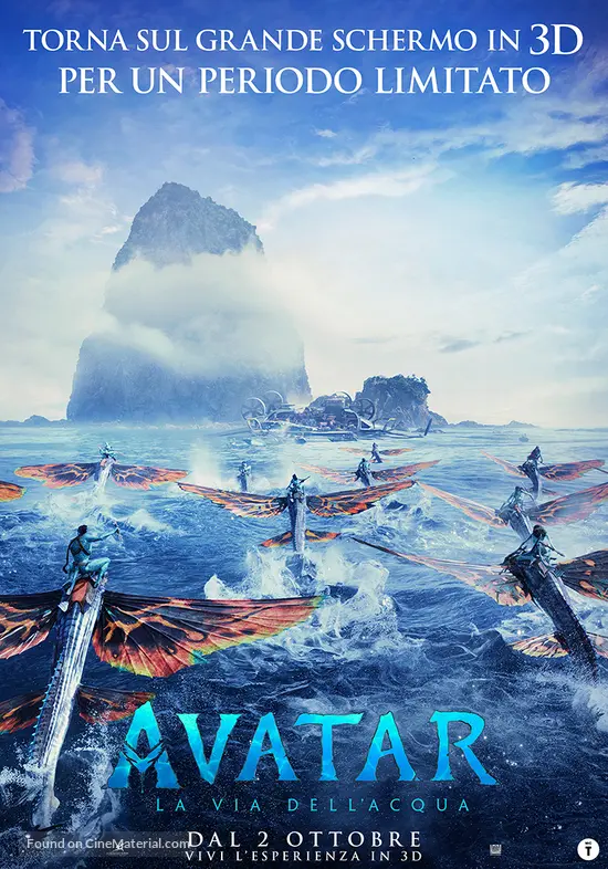 Avatar: The Way of Water (2022) Italian movie poster