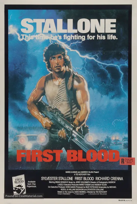 First Blood (1982) Australian movie poster