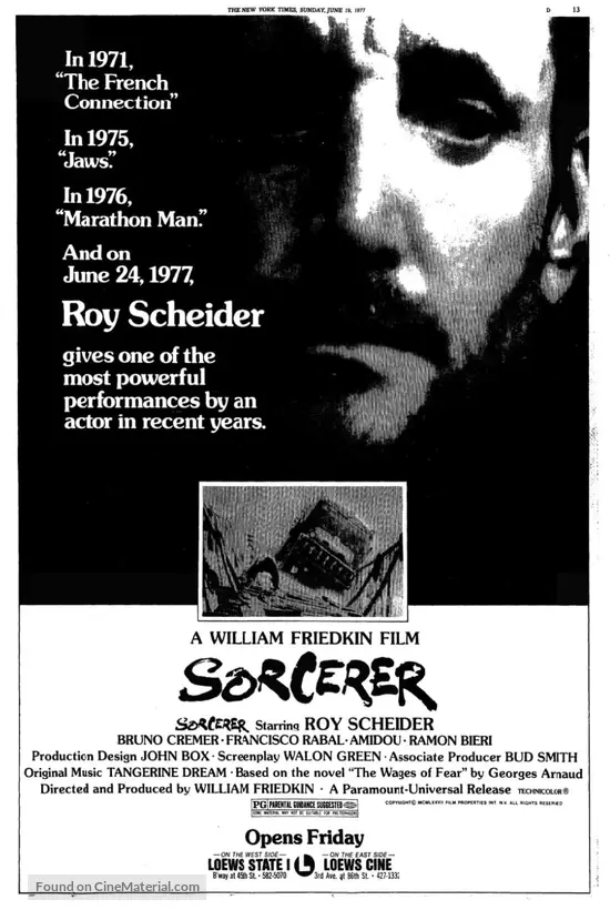 Sorcerer (1977) newspaper ad