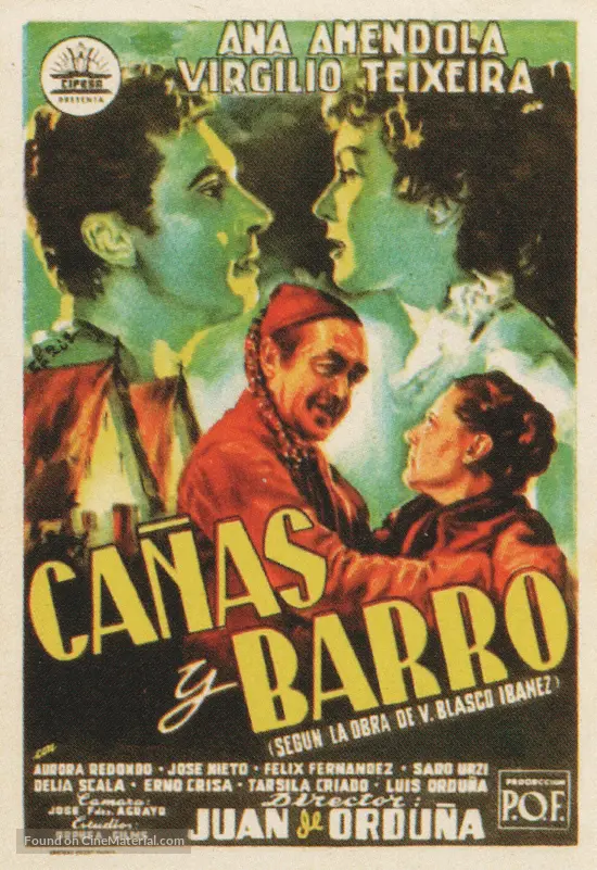 Cañas y barro (1954) Spanish movie poster