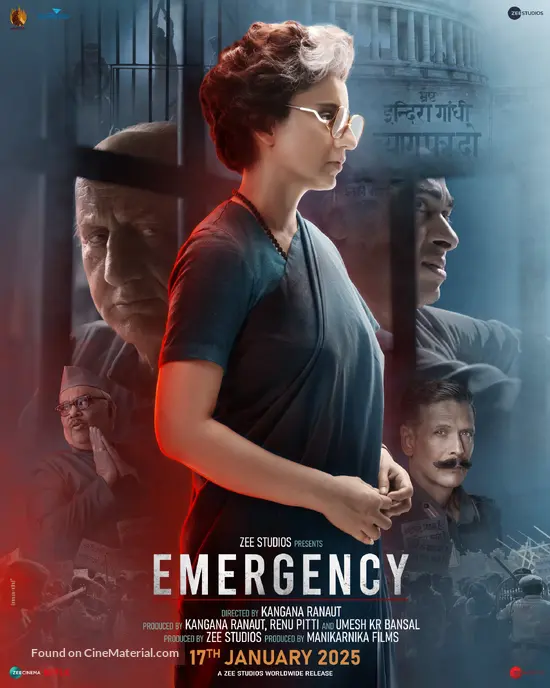 Emergency (2025) Indian movie poster