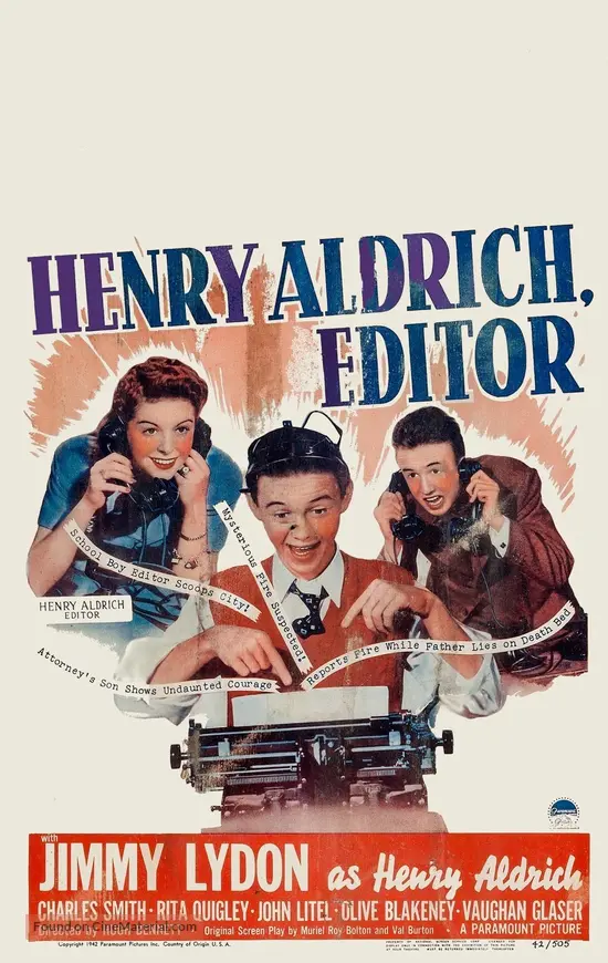 Henry Aldrich, Editor (1942) movie poster