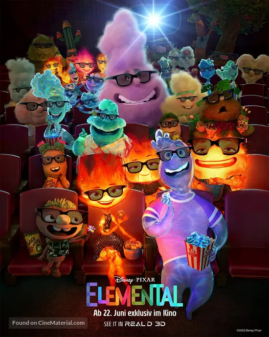 Elemental (2023) German movie poster