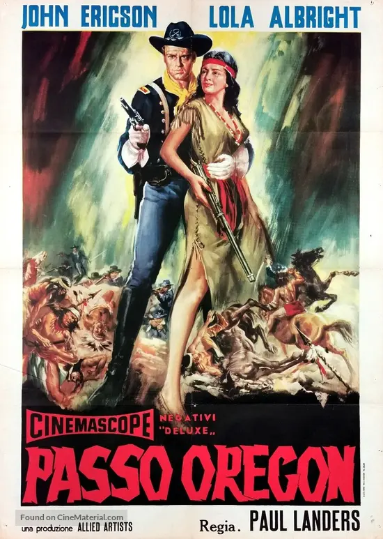 Oregon Passage (1957) Italian movie poster