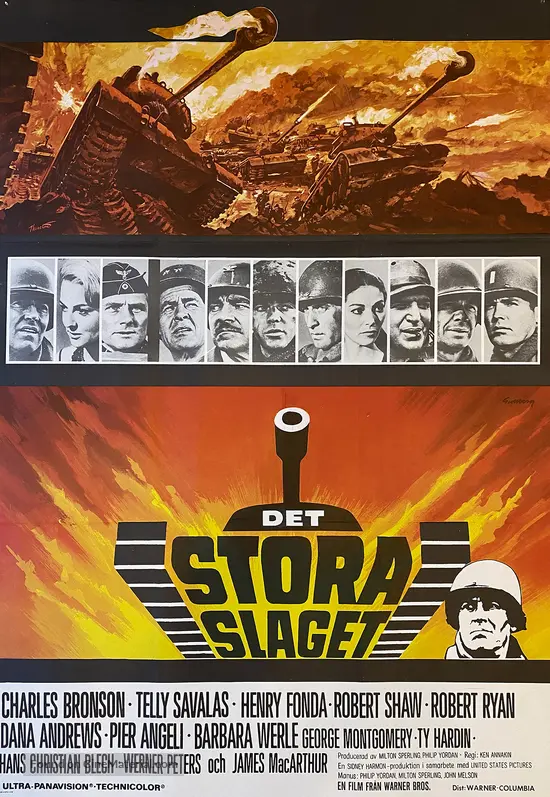 Battle of the Bulge (1965) Swedish movie poster