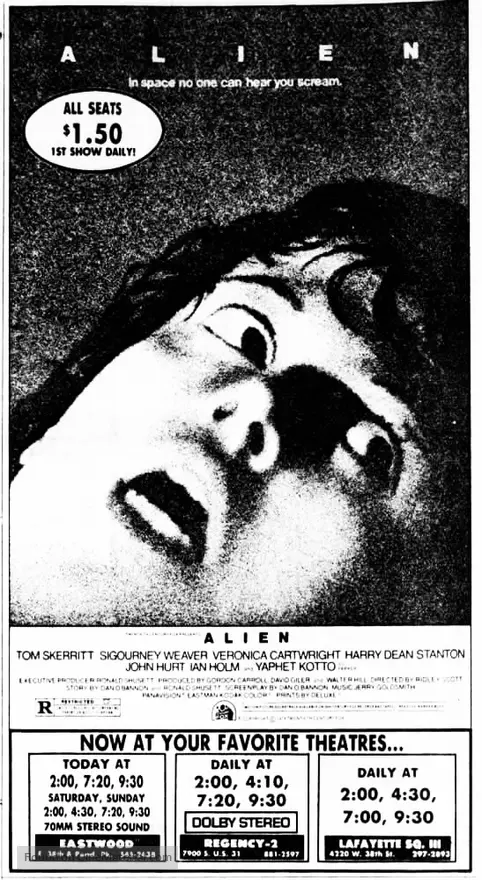 Alien (1979) newspaper ad
