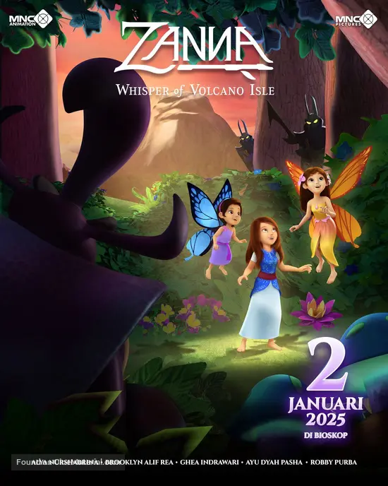Zanna: Whisper of Volcano Isle (2025) Indonesian movie poster