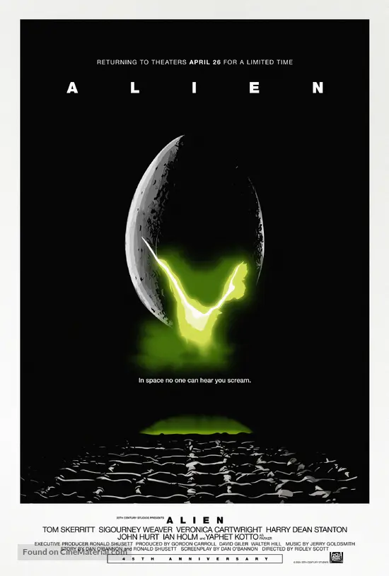 Alien (1979) re-release movie poster
