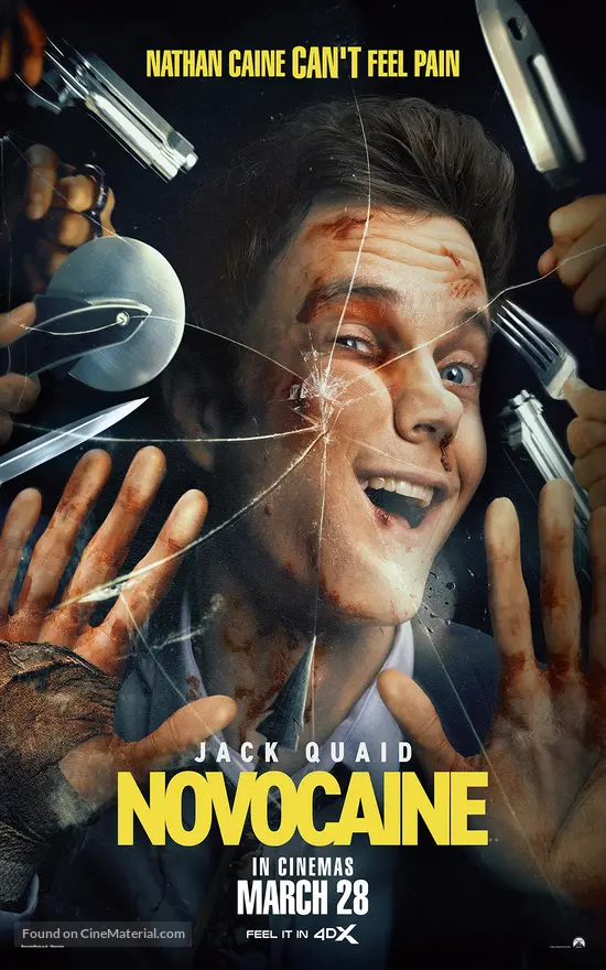 Novocaine (2025) British movie poster