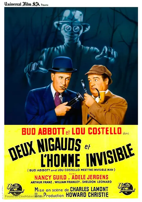 Abbott and Costello Meet the Invisible Man (1951) French movie p...