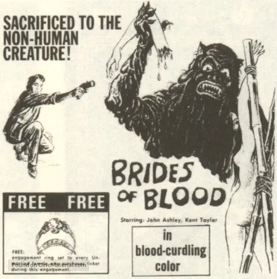 Brides of Blood (1968) newspaper ad