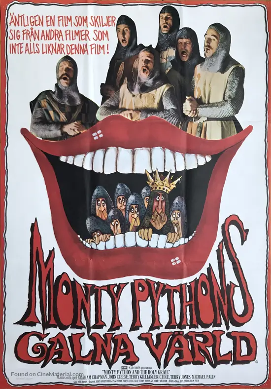 Monty Python and the Holy Grail (1975) Swedish movie poster