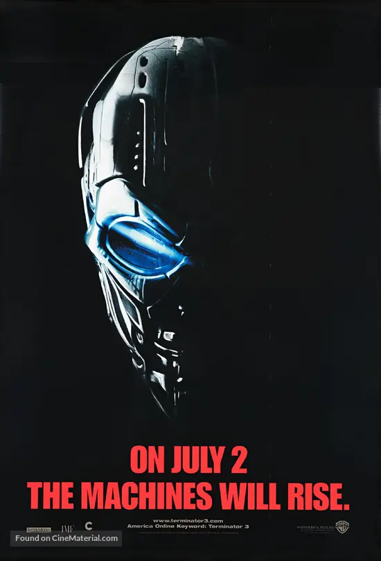 Terminator 3: Rise of the Machines (2003) advance movie poster