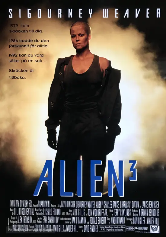 Alien 3 (1992) Swedish movie poster