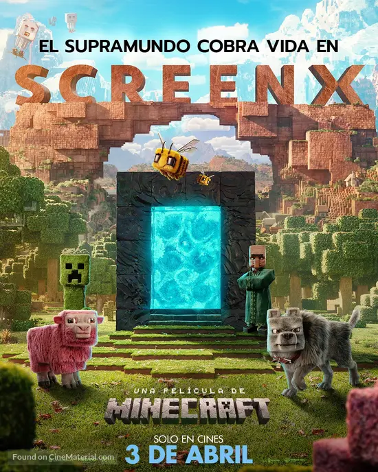 A Minecraft Movie (2025) Mexican movie poster