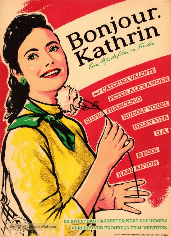 Bonjour Kathrin (1956) German movie poster
