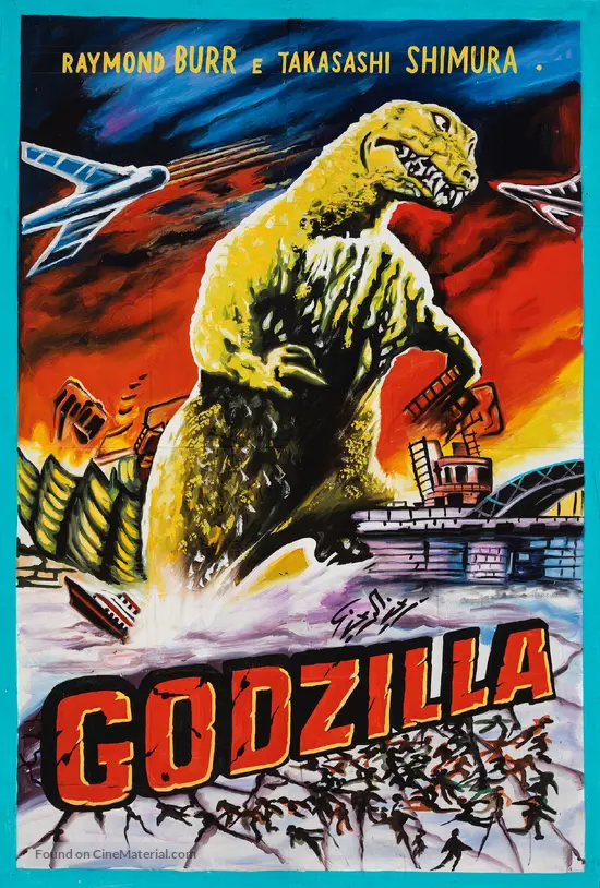Gojira (1954) Lebanese homage movie poster