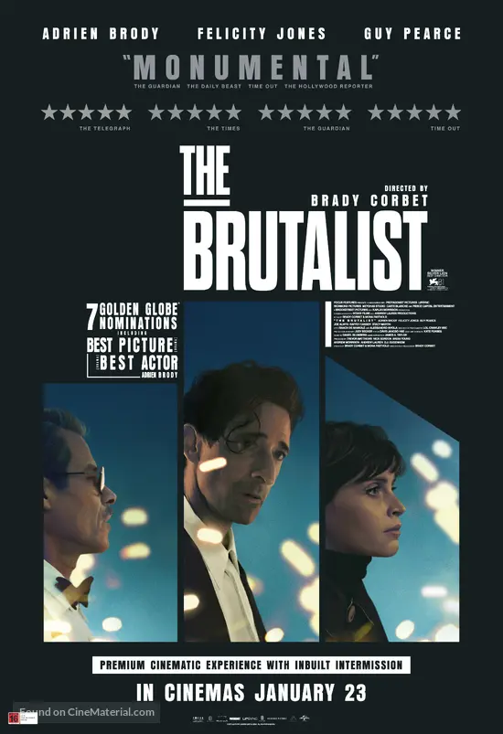 The Brutalist (2024) New Zealand movie poster