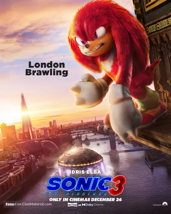 Sonic the Hedgehog 3 (2024) New Zealand movie poster