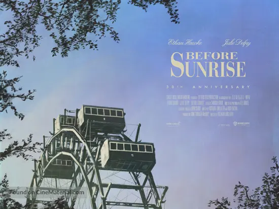 Before Sunrise (1995) British re-release movie poster