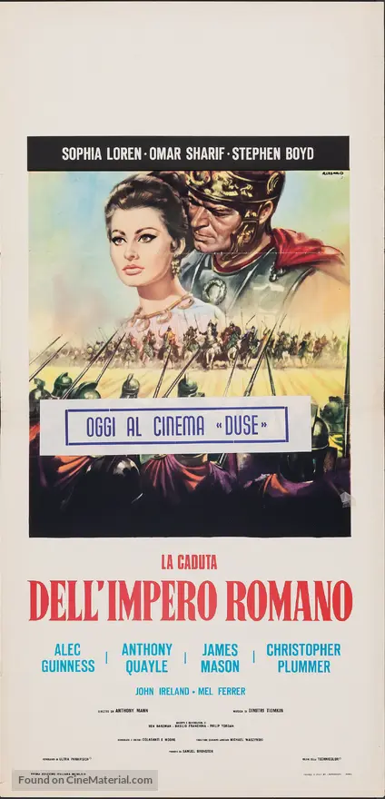 The Fall of the Roman Empire (1964) Italian movie poster